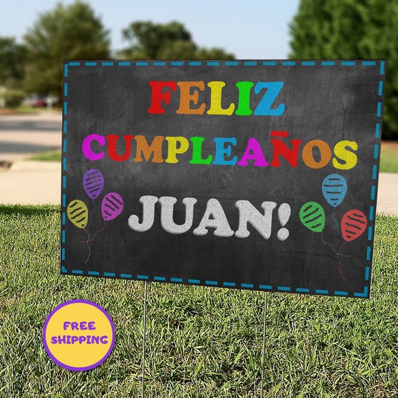 Feliz Cumpleaños Yard Sign, Drive by Birthday Lawn Sign, Car Parade ...