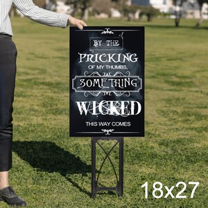 Halloween Poem Yard Sign, Outdoor Lawn Decoration. Something Wicked ...