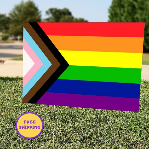 LGBTQ+ Yard Sign, LGBT Community Lawn Sign, Peace Yard Decoration ...