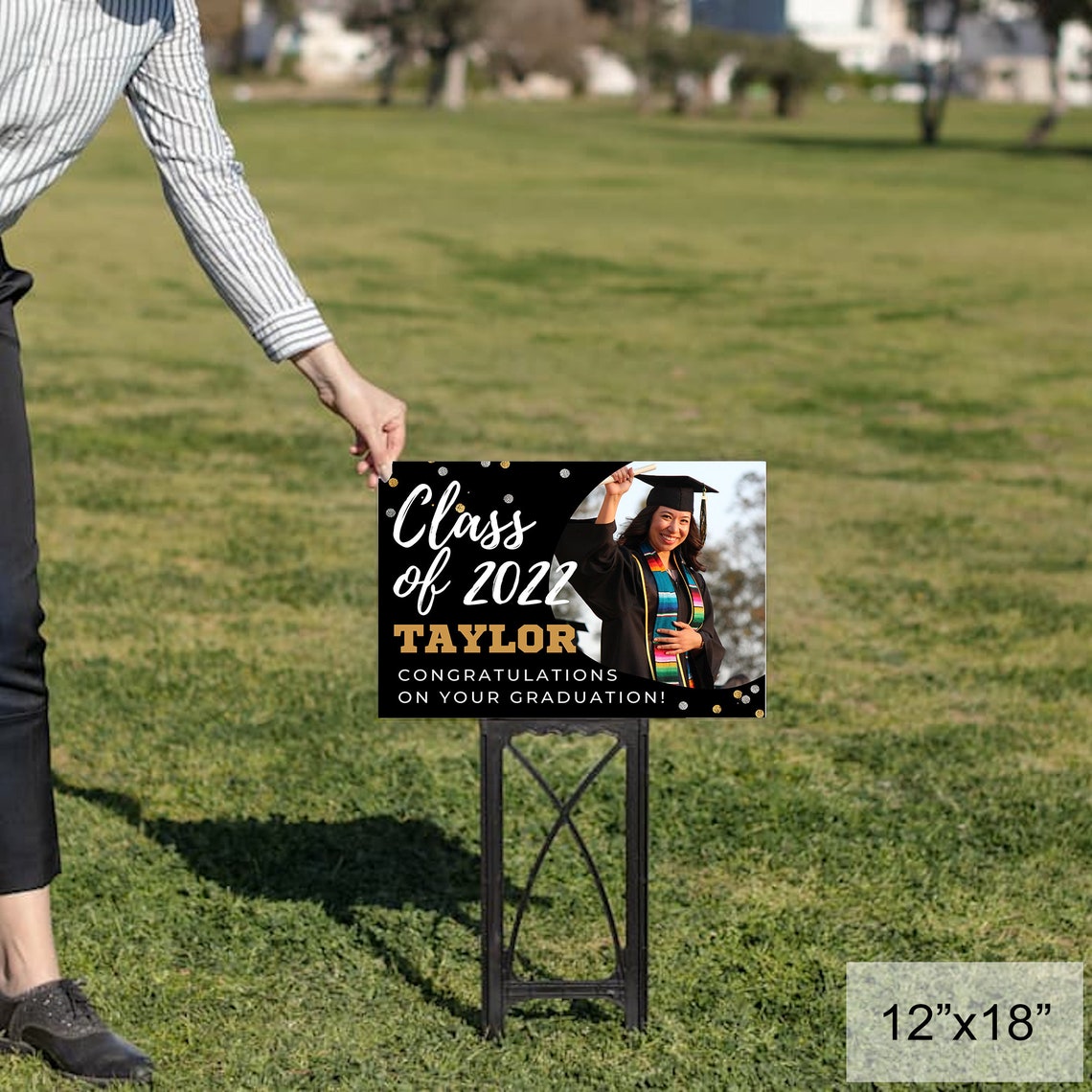 Graduation Yard Sign With Photo, College, University, High School Lawn ...