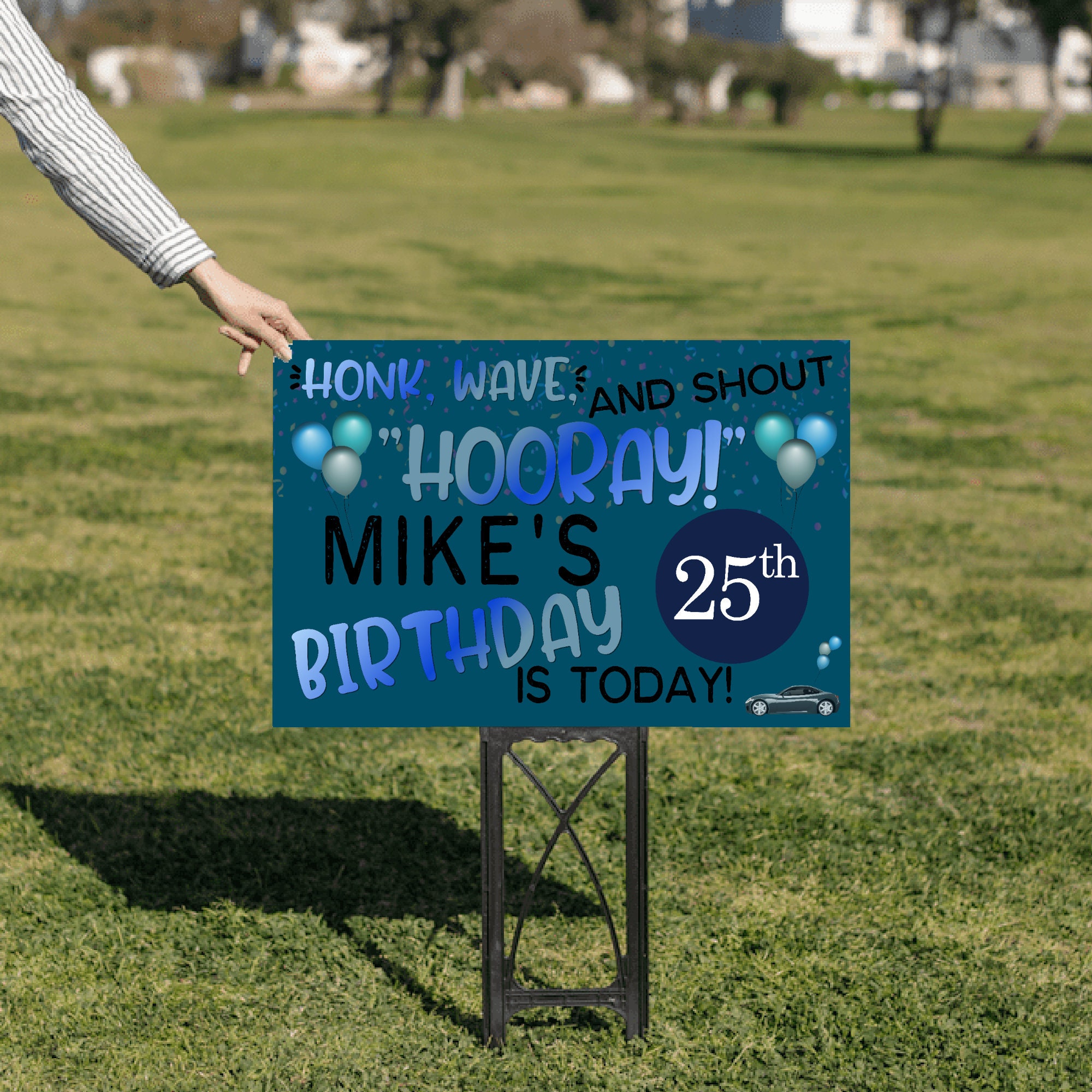 Happy Birthday Yard Sign Drive By Birthday Lawn Sign Honk | Etsy