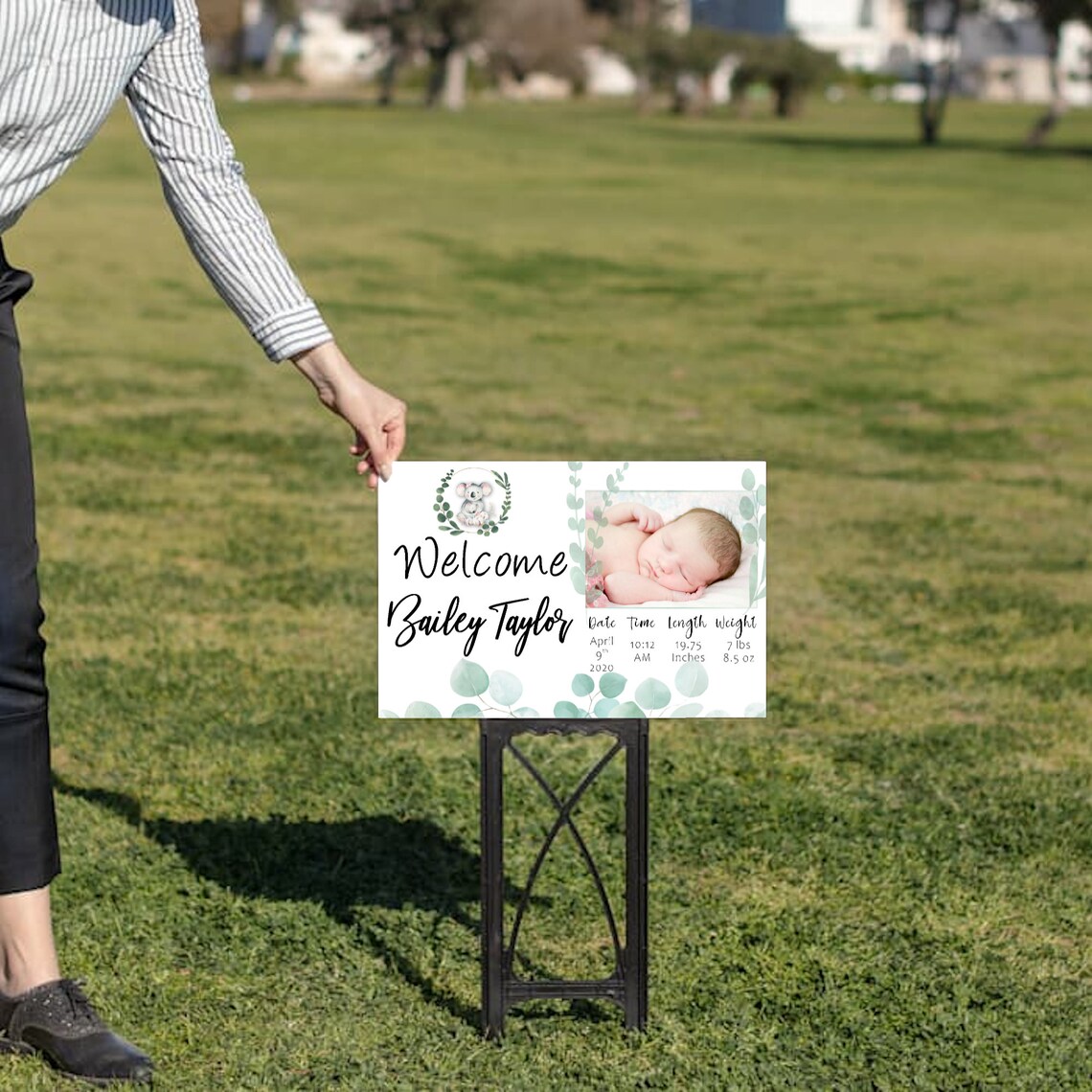 New Baby Yard Sign Birth Announcement Yard Sign Gender | Etsy