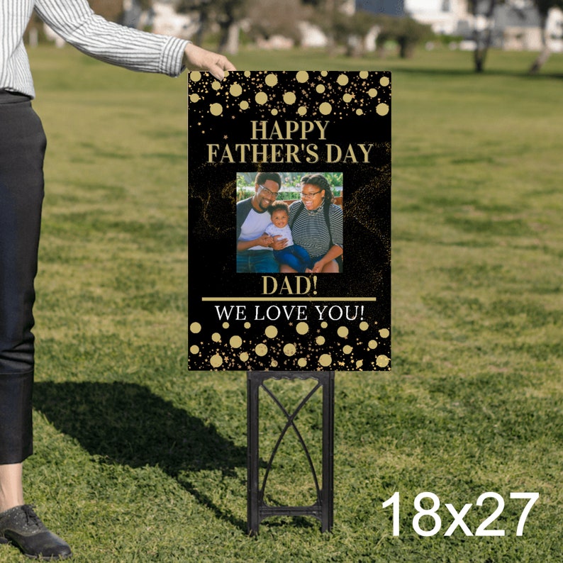 Happy Father's Day Yard Sign With Photo. Drive by - Etsy