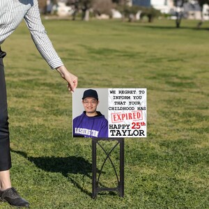 Funny Happy Birthday Yard Sign With Photo Drive by Birthday - Etsy