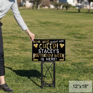 Happy Birthday WEEK Yard Sign Drive by Car Parade Birthday - Etsy