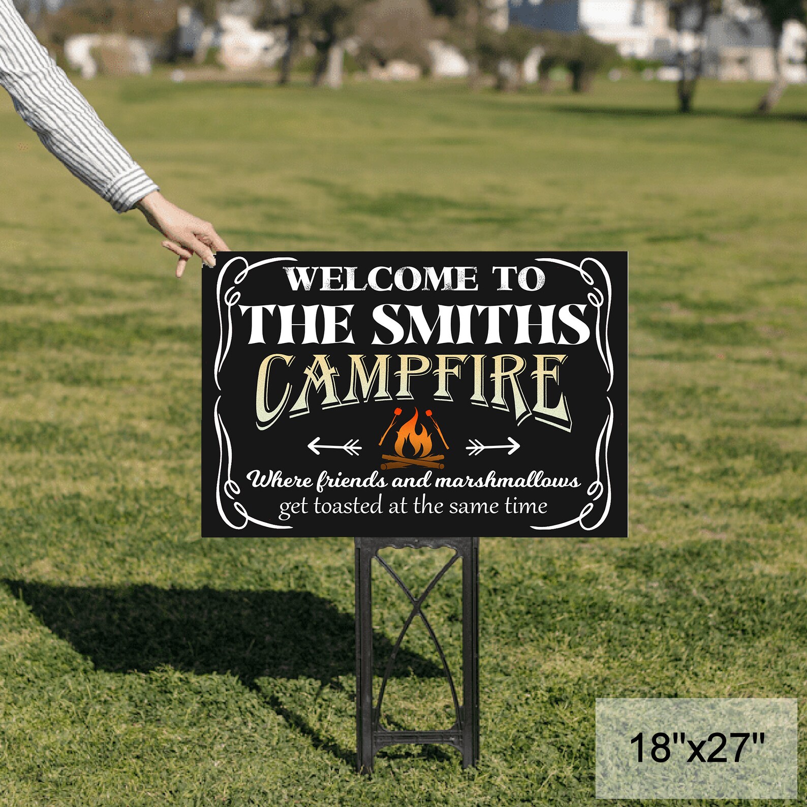 Welcome to Our Campfire Yard Sign Family Camping Lawn Sign - Etsy