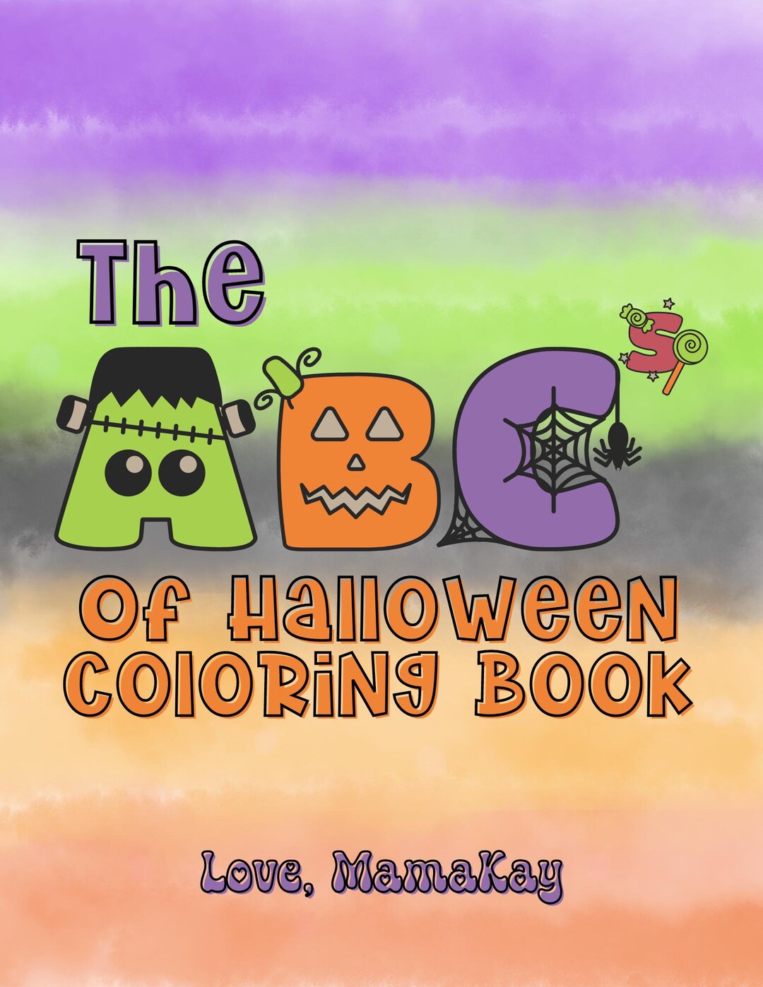 Abc's of Halloween Coloring Book Coloring Pages Digital Download ...