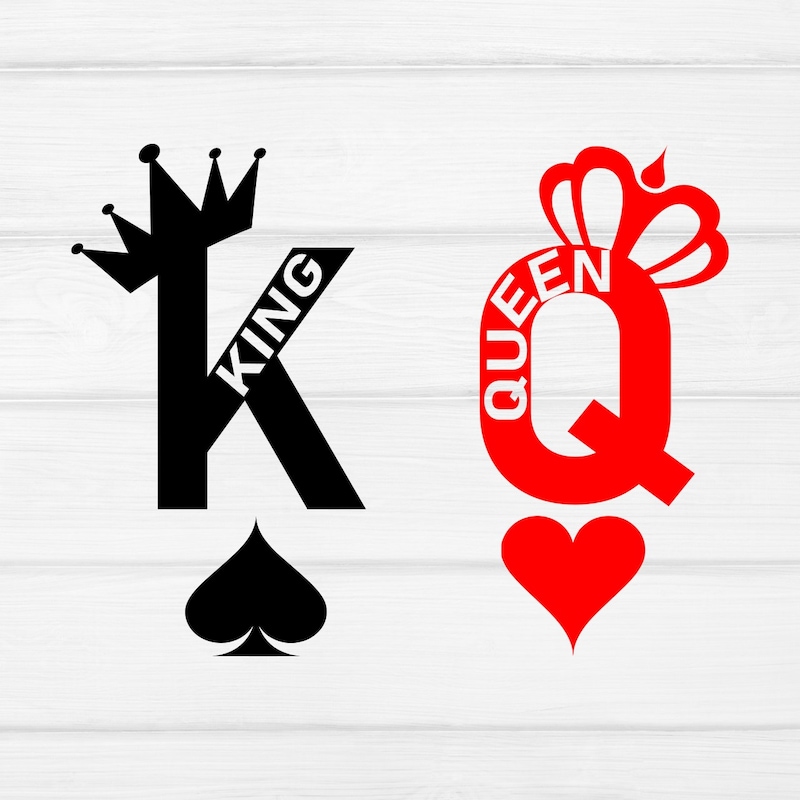 King and Queen Svg - Etsy