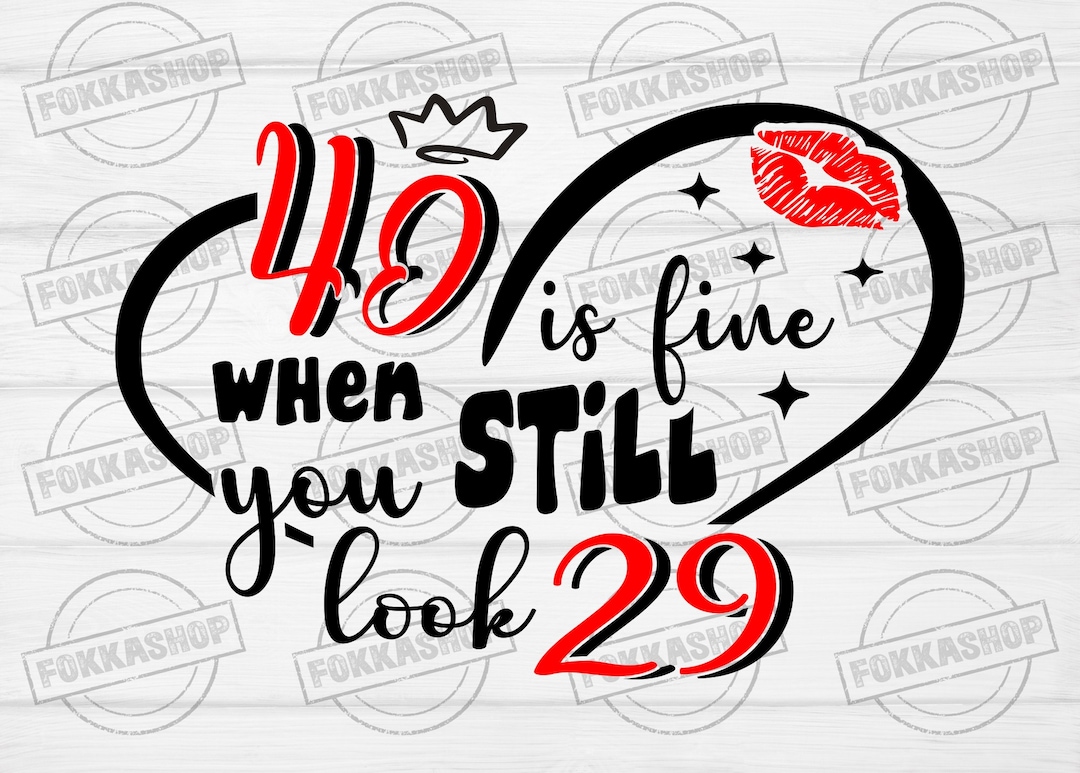 40 is Fine When You Look 29 Svg, Chapter 40 Birthday Svg, 40th Birthday ...