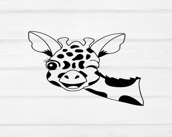 Giraffe SVG PNG DXF Pdf. Cricut Cut Files, Silhouette. Jungle Animals ...