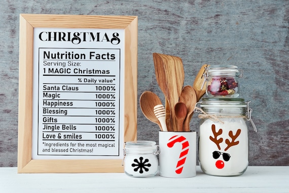Christmas Nutrition Facts Svgchristmas Svgxmas Svgxmas | Etsy