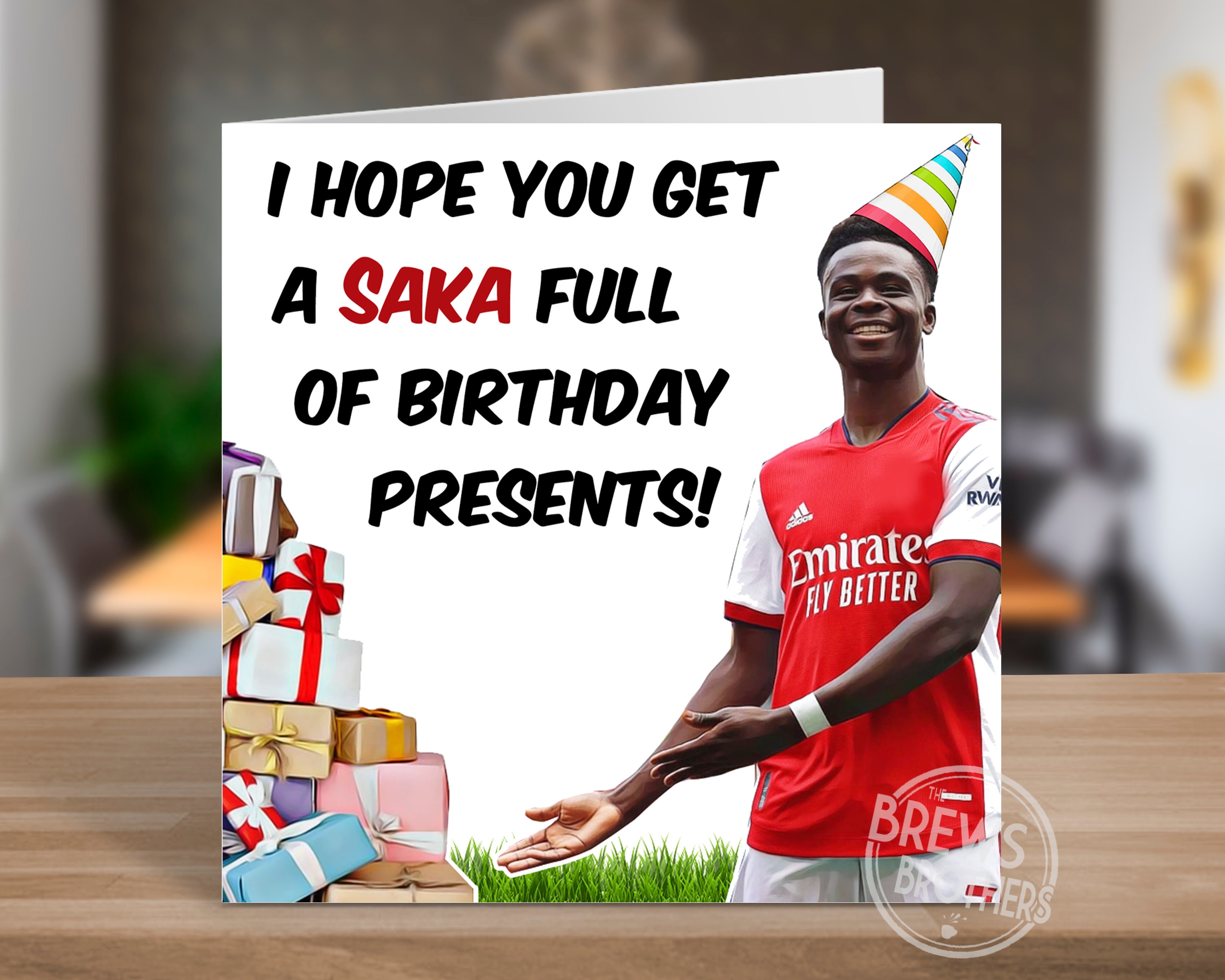 Arsenal FC Saka Funny Birthday Card Football Fan Bukayo Saka - Etsy