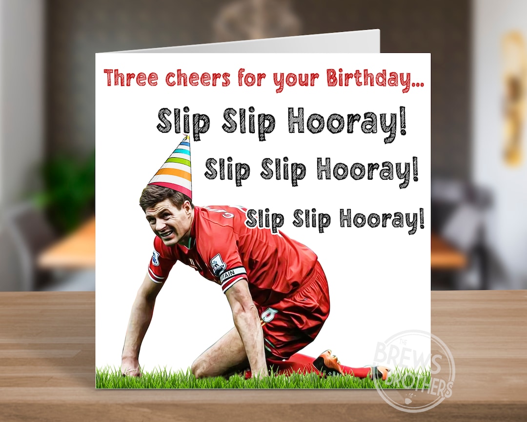 Gerrard Liverpool Birthday Card Funny Liverpool FC Slip Football Fan ...