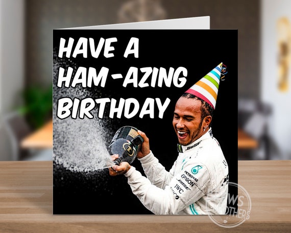 Lewis Hamilton Formula 1 Birthday Card Racing Gift Ideas | Etsy