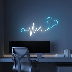 Stethoscope With Lifeline LED Neon Light Doctor Gift Modern Medical ...