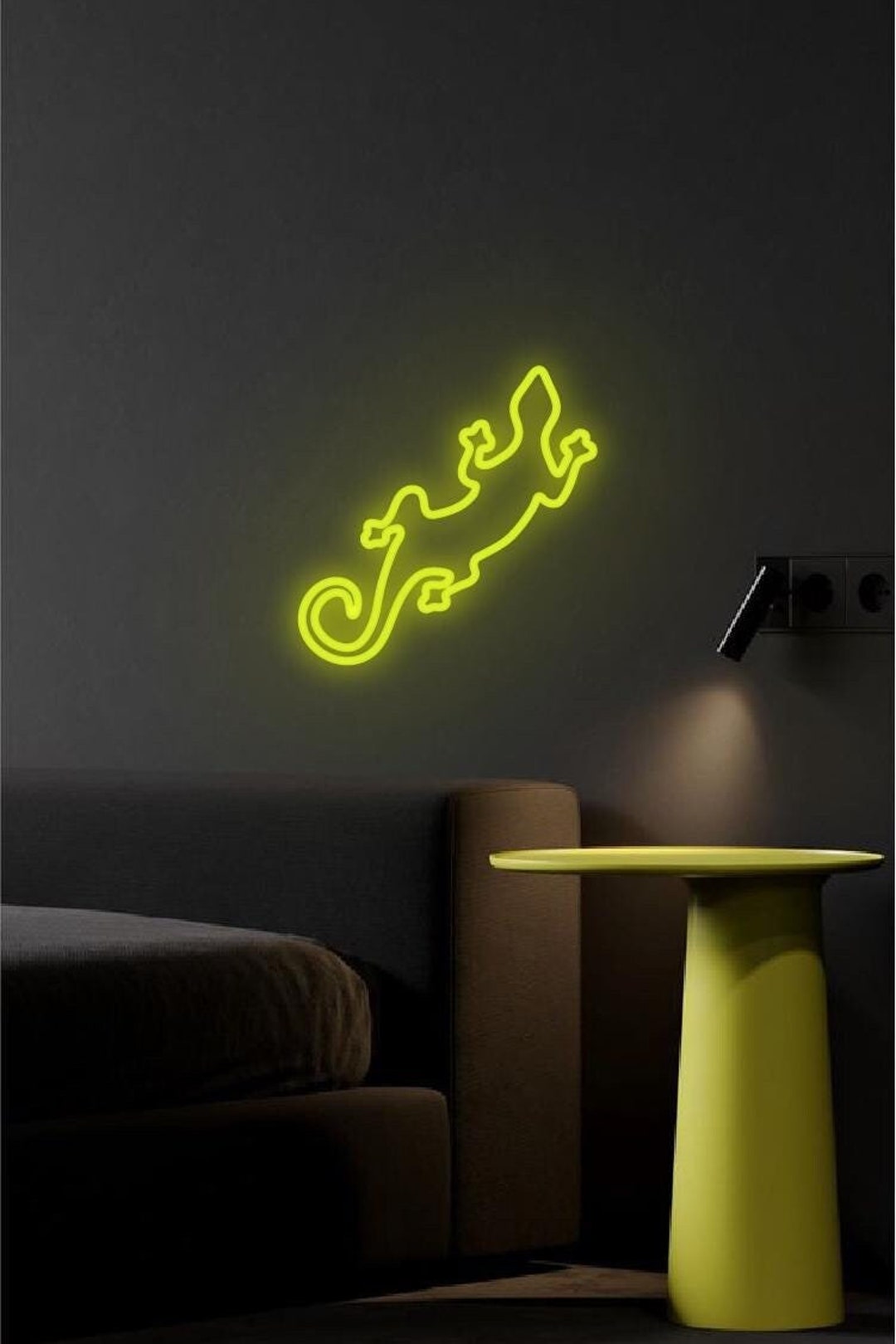 Gecko Lizard LED Neon Light Animal Room Decor Gift for Reptile Lovers ...