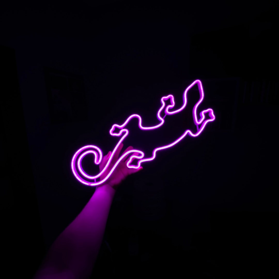 Lizard Neon Led, Custom Sign for Wild Animal Lover, Geckon Fun Gift ...