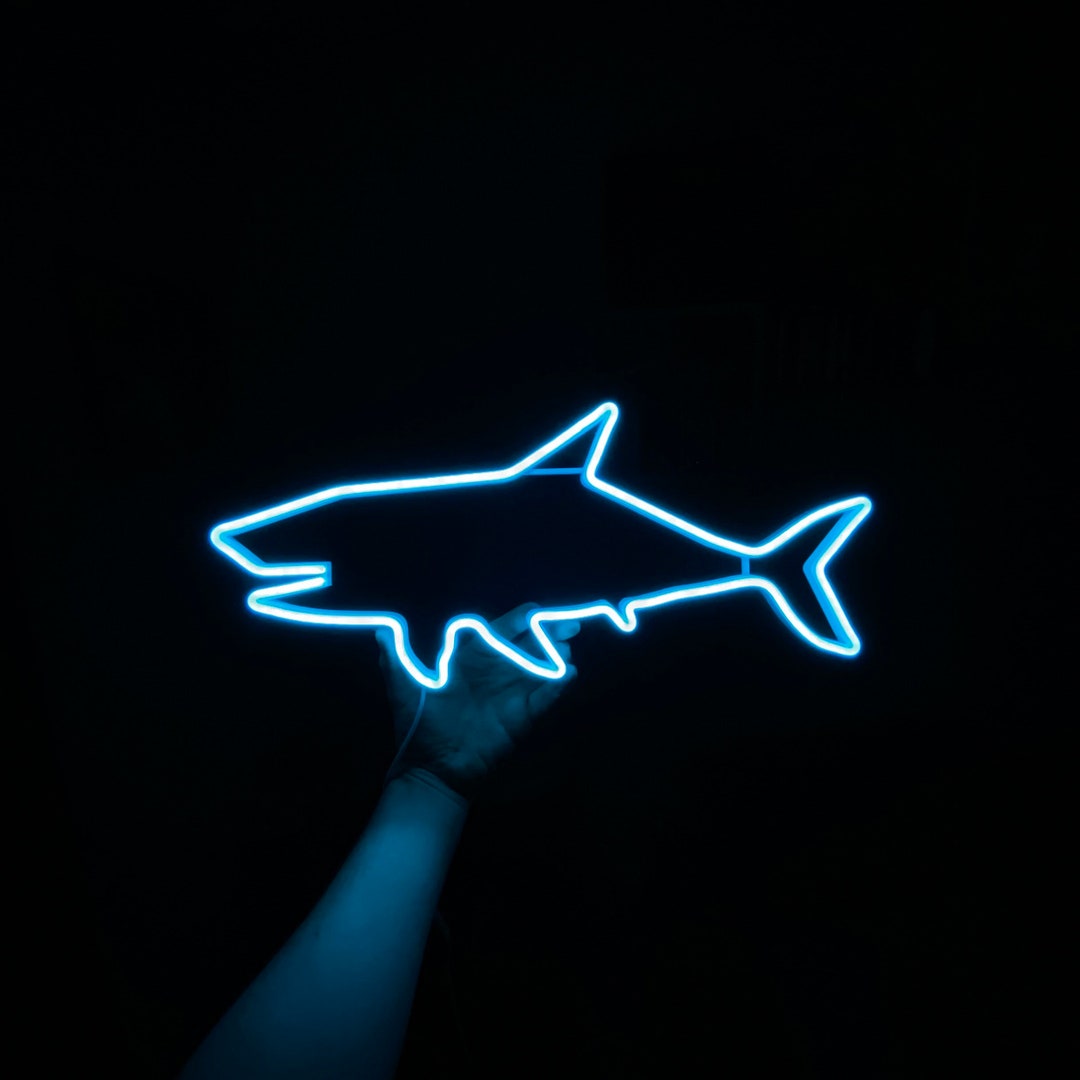 Shark Neon Sign for Ocean Lover, Custom Led for Birthday Gift ...
