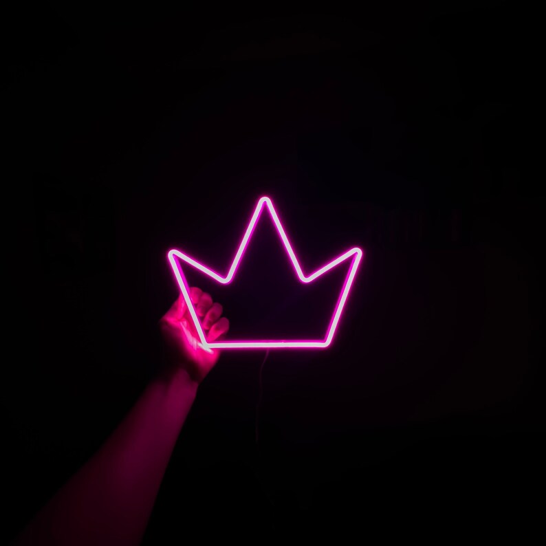 Crown Neon Sign for Girl Princess Playroom Decor Hanging - Etsy
