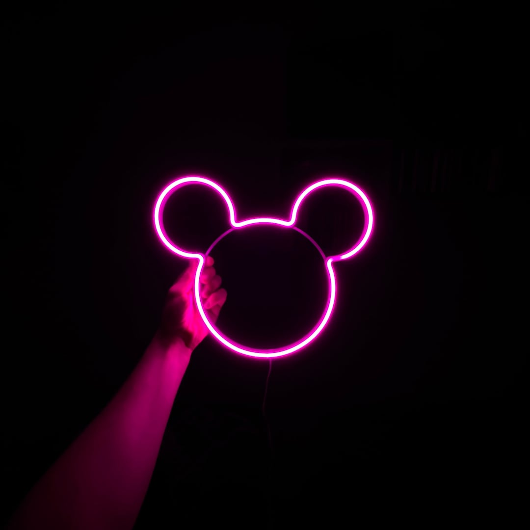 Miki Mouse Neon Sign, Custom Led Lamp for Children Room, Disney Movie ...