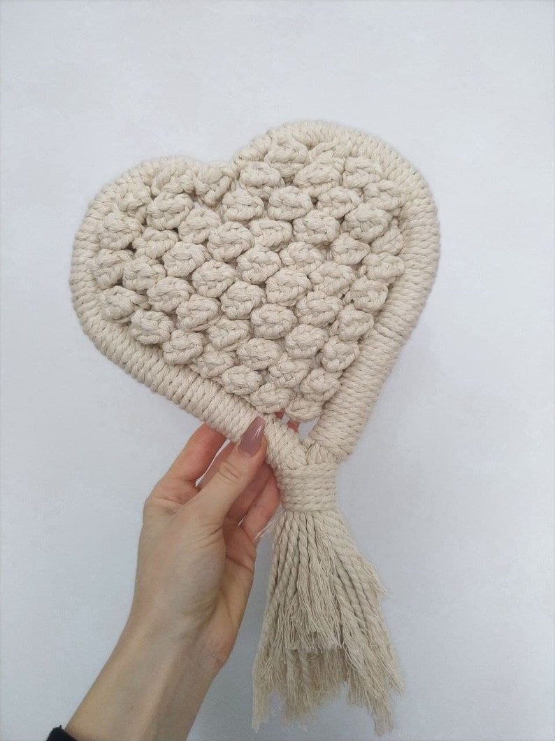 Macrame Heart / Heart / Macrame Heart Wall Hanging / Heart Decor / Boho ...