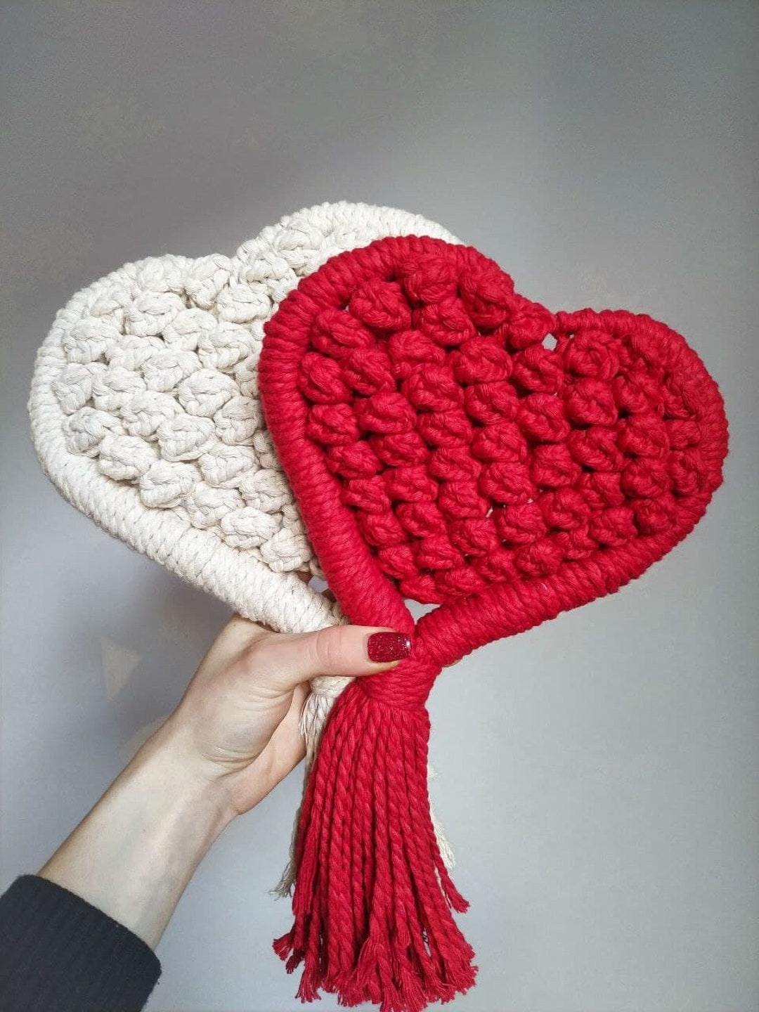 Macrame Heart / Heart / Macrame Heart Wall Hanging / Heart Decor / Boho ...