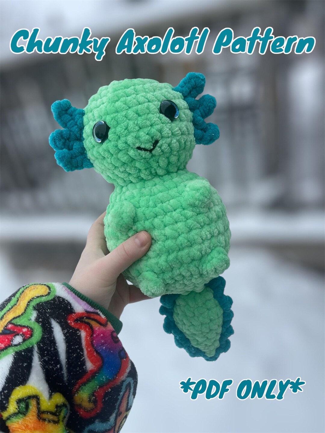 PATTERN for Crochet Chunky Axolotl Digital Pattern for Sea Creature ...