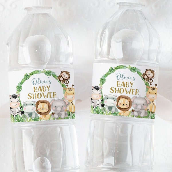 Safari Water Labels - Etsy