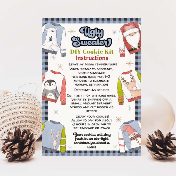 Ugly Sweater Diy Cookie - Etsy