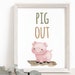Pig Out Table Sign, Farm Pig Sign, Farm Animals Birthday Decoration ...