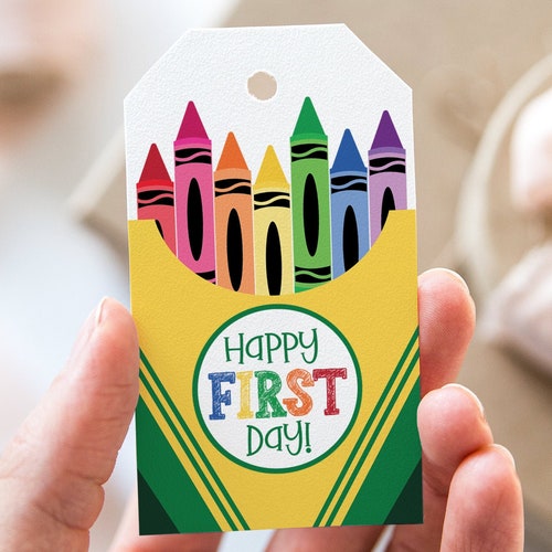 Happy First Day of School Tag Back to School Tag Printable - Etsy
