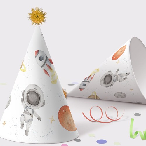 Astronaut Party Hat Space Birthday Decorations Printable - Etsy