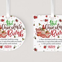 Hot Cocoa Christmas Gift Tag, Hot Chocolate Mix Christmas Treat Tag ...