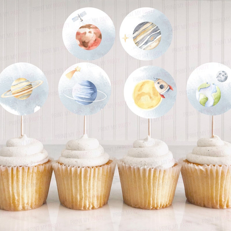 Space Cupcake Topper - Etsy