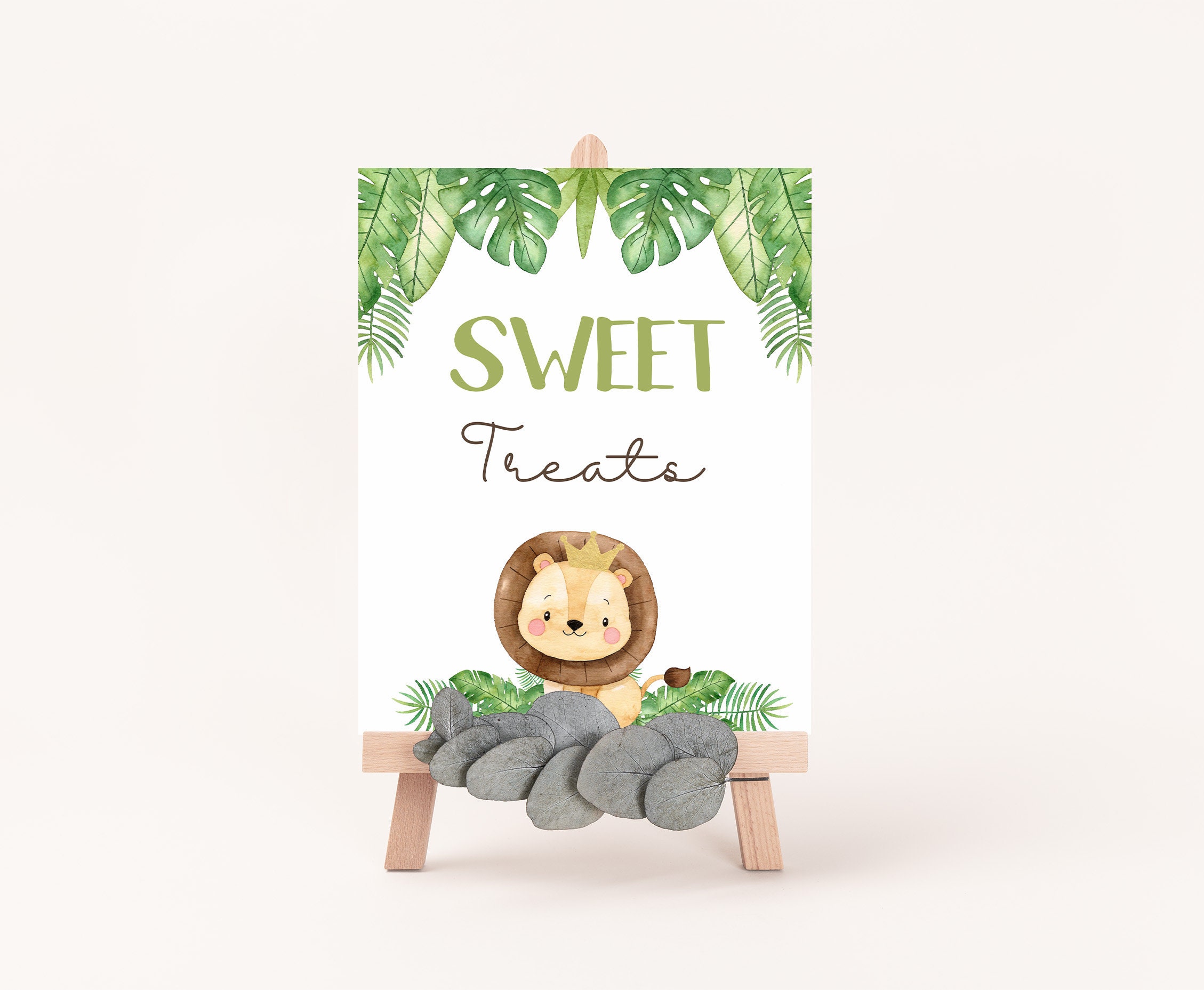 Sweet Treats Table Sign, Safari Table Signs, Safari Birthday ...