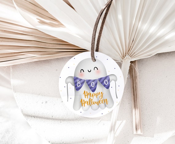 Boo Tags Happy Halloween Tags Printable Favor Tag Halloween - Etsy