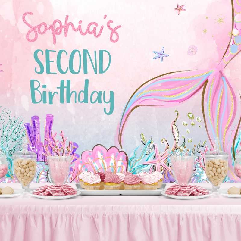 Mermaid Backdrop Decorations - Etsy