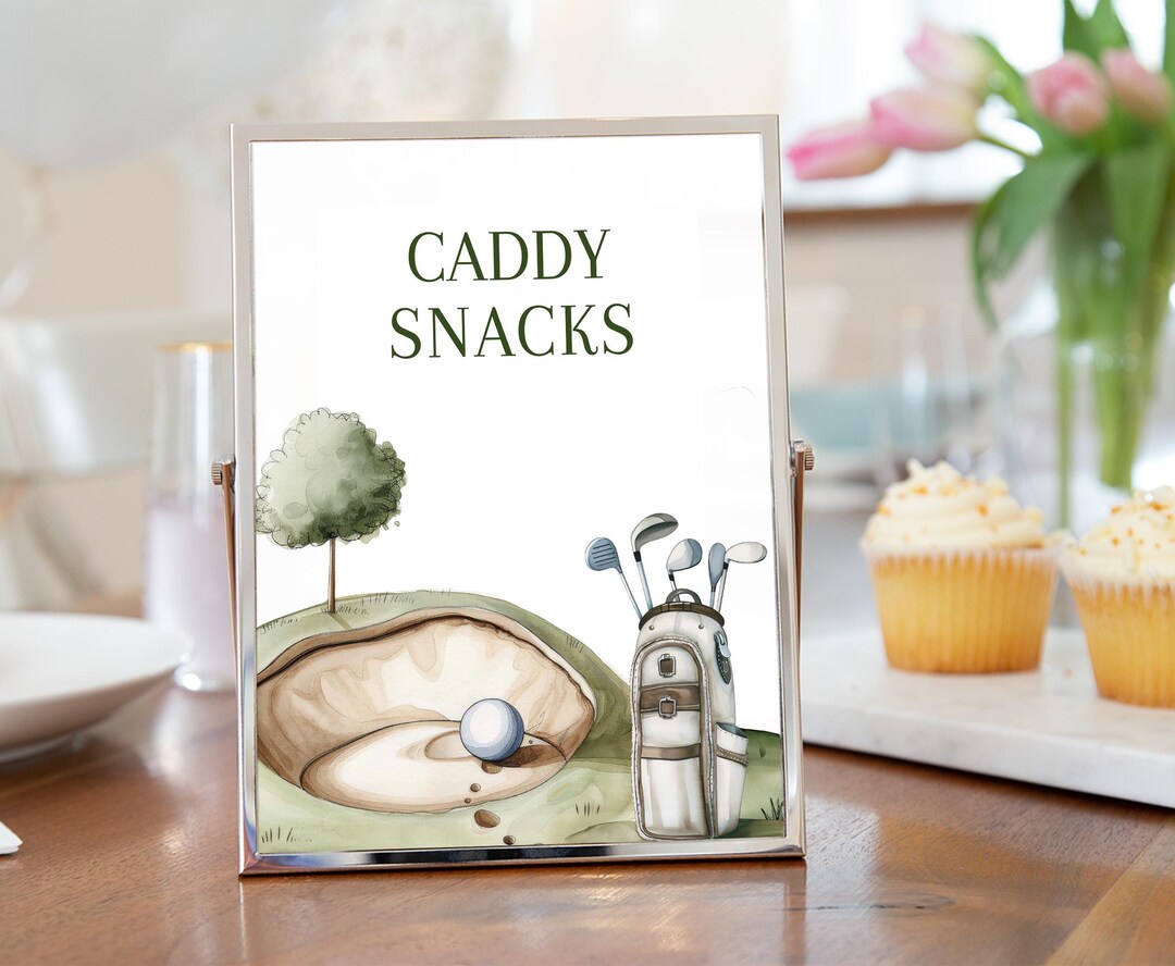 Golf Caddy Snacks Sign, Hole in One Table Signs, Let's Par-tee Birthday ...
