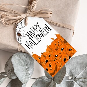 Happy Halloween Tags Printable, Halloween Favortags, Halloween Party ...