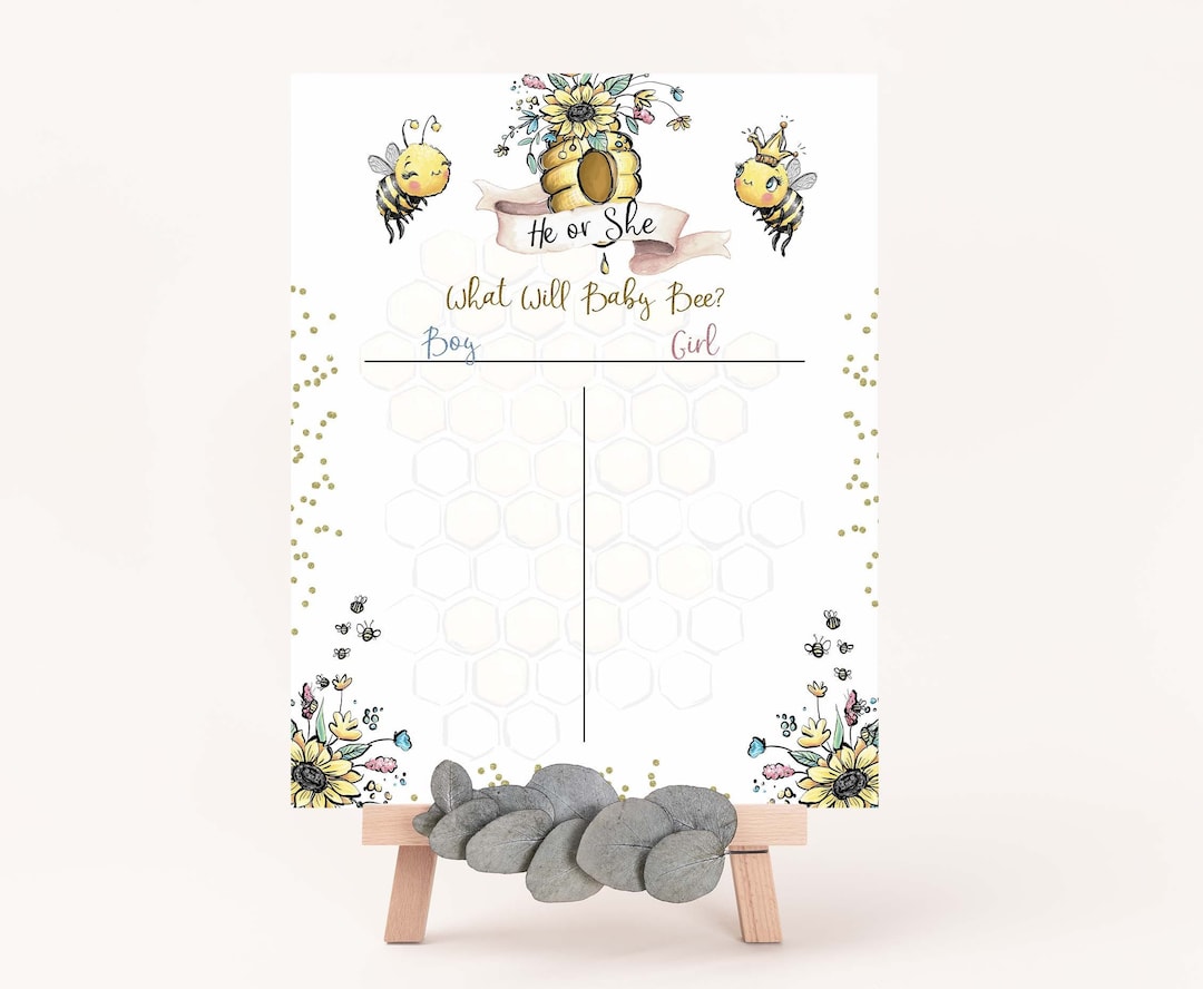 Bee Voting Sign, What Will Baby Bee, Cast Your Vote Poster, Gender ...