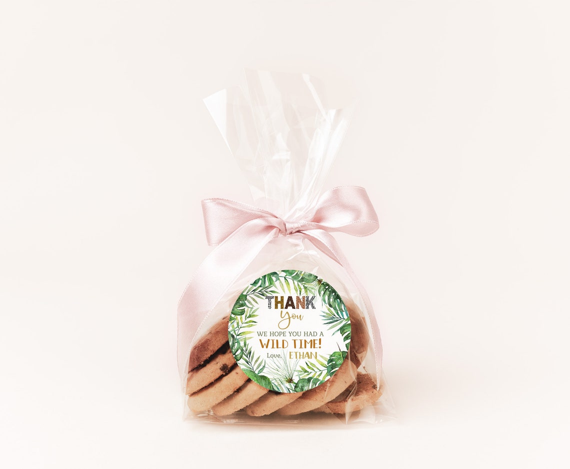 Editable Safari Thank You Tags Safari Birthday Decorations - Etsy