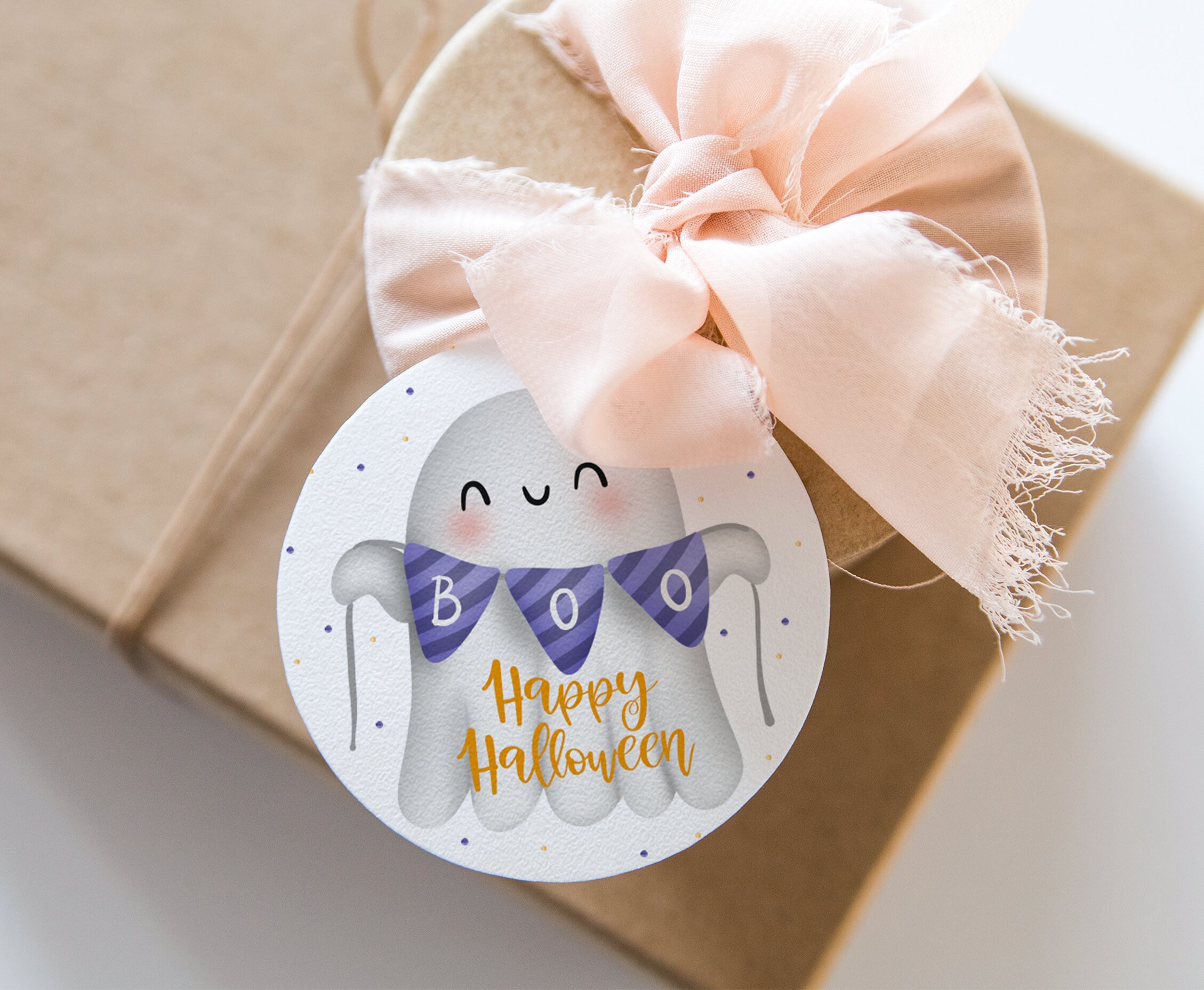 Boo Tags Happy Halloween Tags Printable Favor Tag Halloween - Etsy