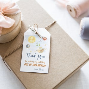 Space Thank You Tags, Outer Space Birthday Decorations, Astronaut Party ...