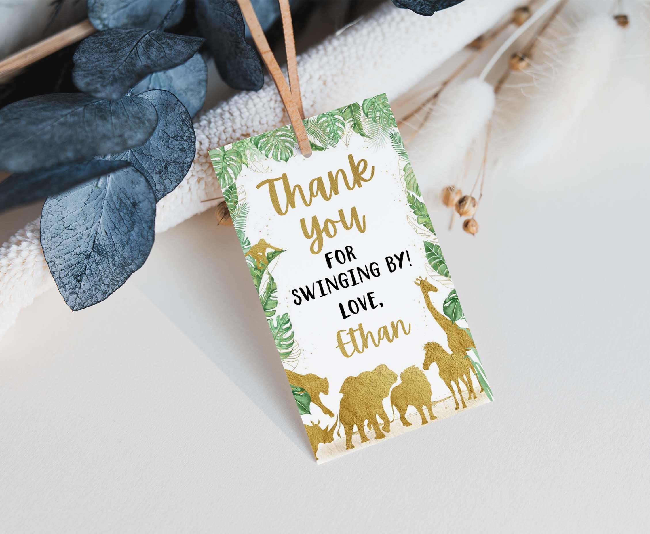 Editable Safari Party Printable Safari Favor Tags Jungle | Etsy