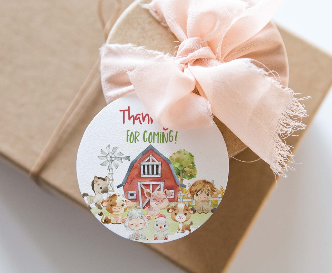 Farm Thank You Tags, Farm Thank Yo for Coming Tags, Farm Party ...