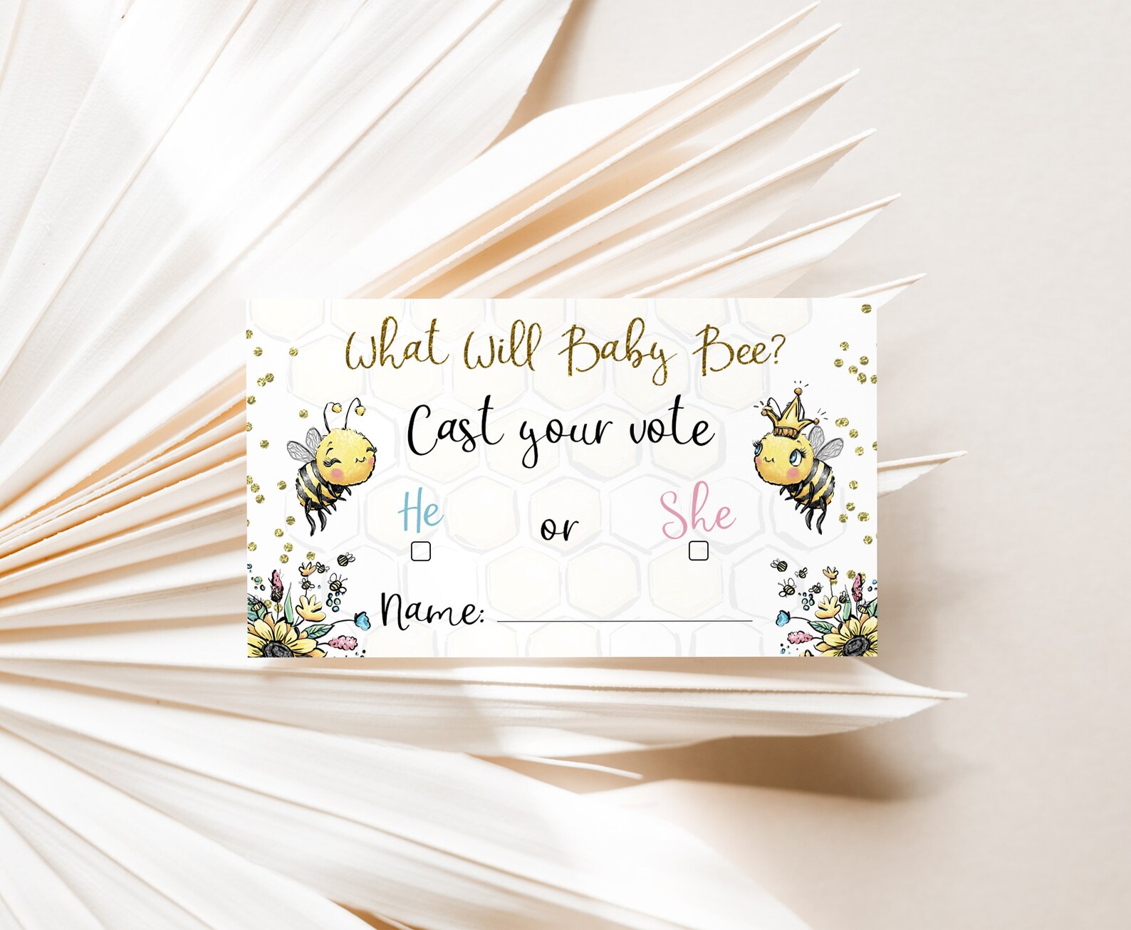 What Will Baby Bee, Cast Your Vote Gender Reveal, Bee Baby Reveal Games ...