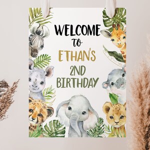 Safari Welcome Sign, Instant Download, Jungle Birthday Welcome, Safari ...