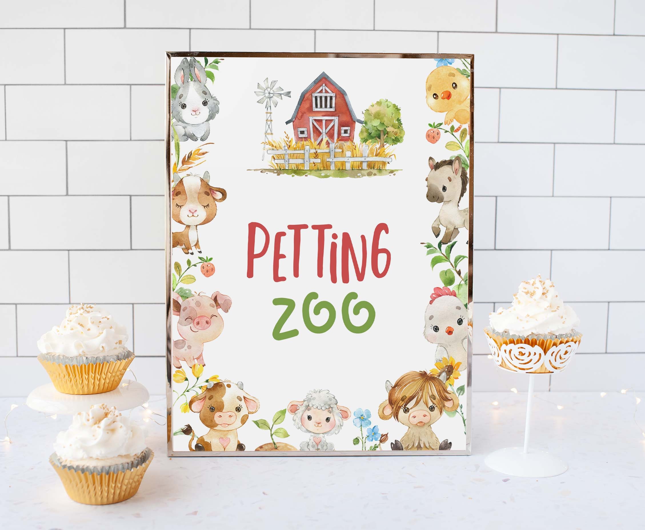 Petting Zoo Sign Farm Party Decor Farm Table Sign Farm - Etsy