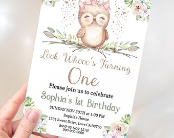 Owl 1st Birthday - Etsy
