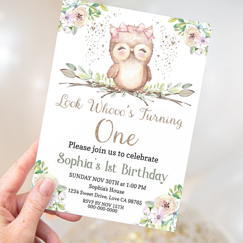 Owl 1st Birthday - Etsy